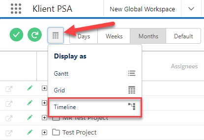 Workspace Timeline View